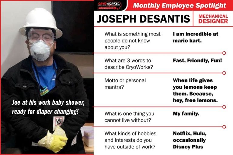 CryoSpotlight (Employee Spotlight): Joseph DeSantis – CRYOWorks