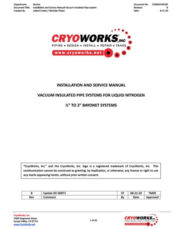CryoWorks Product Literature – CRYOWorks