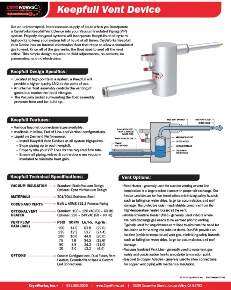 CryoWorks Product Literature | CryoWorks